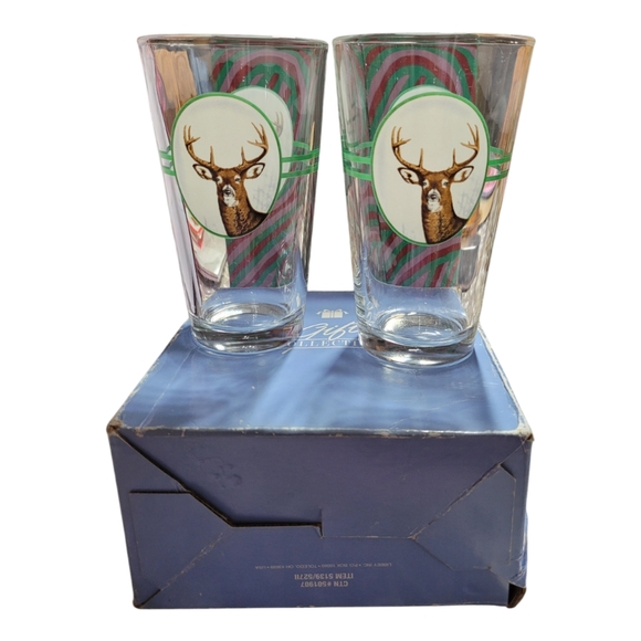 Avon | Dining | Nib Set Of 2 Beer Glasses Buck Deer Drinking Vtg 202 ...